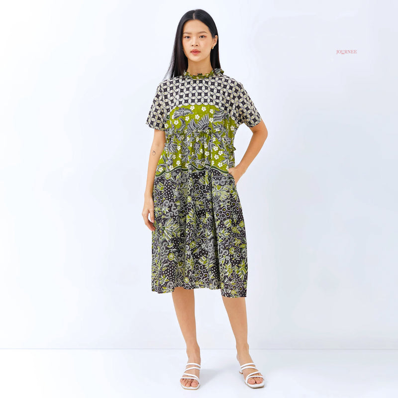 Ataya Empire Batik Dress Apple – Journee